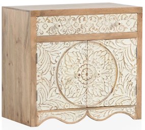 furniture-nabytek.cz - Masivní umyvadlová skříňka Delmar z mangového dřeva, lakovaná, hnědá – 80 cm