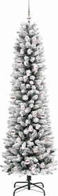 Umělý vánoční stromeček Bílá 210 cm PVC, kov a plast 3396119