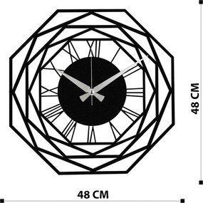 Nástěnné kovové hodiny Enzoclock S012 černé
