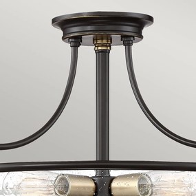 Stropní retro svítidlo Elstead Griffin SFM-C-PNAB bronz - mosaz