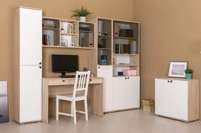 Casarredo - Komfort nábytek Kancelářská sestava GRAYSON SET 1 dub endgrain/milk rikamo soft