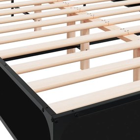Rám postele černý 140 x 200 cm kompozitní dřevo a kov 3280042