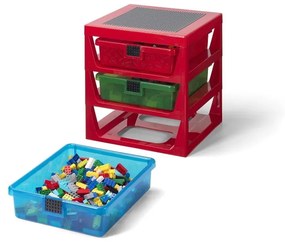 Červený organizér se 3 zásuvkami LEGO® Storage