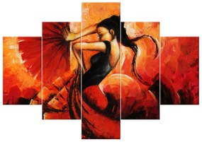 Gario Ručně malovaný obraz Španělské bolero - 5 dílný Rozměry: 100 x 70 cm