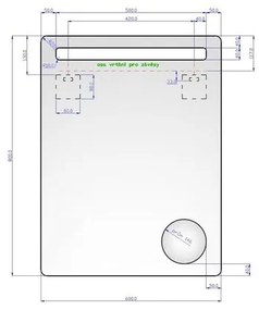 Amirro Bella Zrcadlo 60 x 80 cm s LED osvětlením a zvětšovacím zrcátkem, 908-021