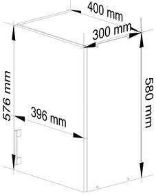 Kuchyňská závěsná skříňka W 40 cm D1 Artus bílá/sonoma