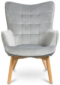 Čalouněné křeslo GRELLA ROCKY šedé