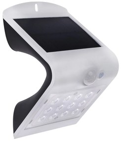 Exteriérové ​​solární nástěnné LED svítidlo Butterfly, 1x LED 1,5w, bílá, pohybový senzor