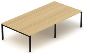 NABYTEK-DESIGNOVY.CZ - DESK32U - Konferenční stůl EPIC (více os.), 320/400cm, ocelová podnož U, (více modulový), dub/černá