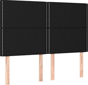 Box spring postel s matrací černá 140 x 190 cm textil 3128439