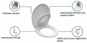 Eisl Sanitär WC prkénko s dětskou vložkou Duroplast Soft Close Family 82940