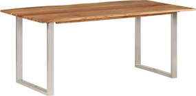 vidaXL Jídelní stůl 180 x 90 x 76 cm masivní akáciové dřevo [286476] Barva: Černá