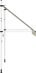 Ručně zatahovací markýza 250 cm krémová 143695