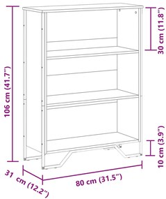 Knihovna dub sonoma 80 x 31 x 106 cm kompozitní dřevo