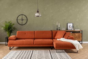 Hanah Home Čtyřmístná pohovka MUSTANG oranžová pravá 560ARE1216