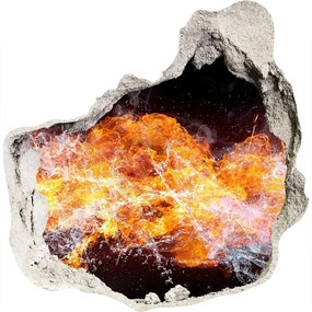 Wallmuralia Díra 3D fototapeta nálepka Oheň voda 75x75 cm