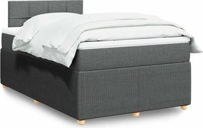 Box spring postel s matrací tmavě šedá 120x200 cm textil 3289724