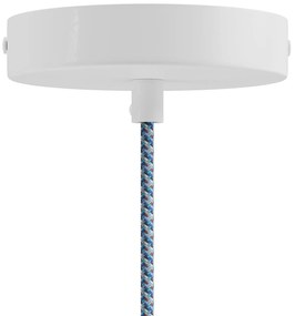 creative cables Závěsná lampa s textilním kabelem a pastelovým stínidlem swing Barva: Petrolejová