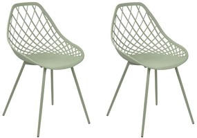 Sada 2 jídelních židlí zelené CANTON II Beliani