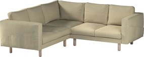 Potah na pohovku IKEA Norsborg rohová 4-místná barva béžová látka pletený vzor