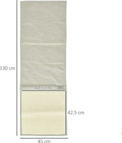 PawHut sada 2 škrabadel na pohovku pro kočky, sisalový škrabací koberec, béžová+šedá, 130x45x0,3cm, na křeslo a pohovku| Aosom