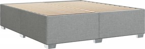 Rám postele bez matrace světle šedý 180 x 200 cm textil 3284492
