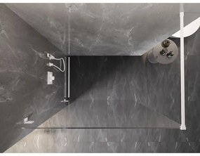Mexen Lunar sprchová stěna levá 100 x 200 cm, 8mm čiré sklo, bílá, 830-100-000-20-00-L