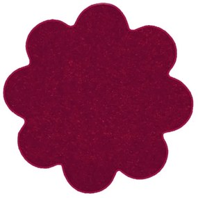 Vopi, Kusový koberec Eton vínově červený květina, 120x120 kytka, červená, ložnice