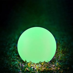 LED RGBW Solární lampa BALL LED/3,7V 1500 mAh pr. 40 cm IP65 + dálkové ovládání