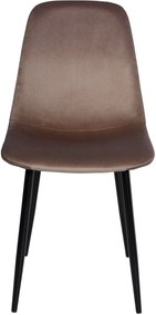 Jídelní židle Shipley - 4 ks - samet | hnědé