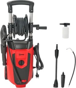 Outsunny vysokotlaký čistič 1800 W s příslušenstvím, nastavitelným úhlem a automatickým vypnutím 30x27,5x76 cm červená a černá