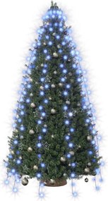 Světelná síť na vánoční stromek 250 modrých LED diod 250 cm 328886