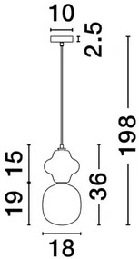 LED jasper=bílá designová svítilna Clio