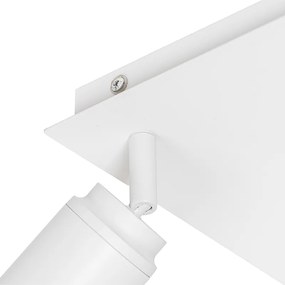 Chytré koupelnové bodové svítidlo bílé čtvercové 3-světlo IP44 vč. 3 Wifi GU10 50mm - Ducha