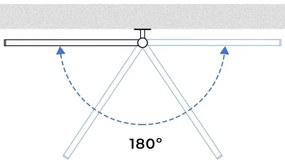 Elektrický otočný sušák na ručníky s term. ARABESQUE 150W/230V 64,6 cm IP44 bílá
