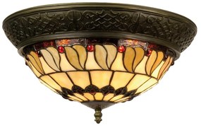 Stropní světlo Tiffany Rayen - Ø 38*19 cm 2x E14 / Max 40W