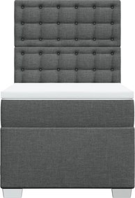 Box spring postel s matrací tmavě šedá 100 x 200 cm textil 3290414
