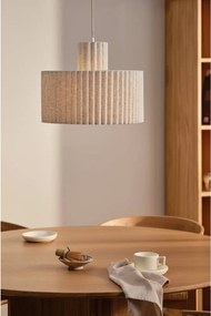 Béžové lněné závěsné svítidlo ø 40 cm Alina – Jotex