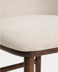 Béžová čalouněná barová židle (výška sedáku 75 cm) Ciselia – Kave Home