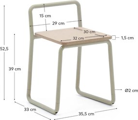 Béžová kovová dětská židle Tinn – Kave Home