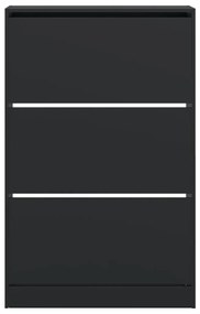Botník černý 80 x 21 x 125,5 cm kompozitní dřevo - Default Title