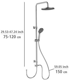 WENKO 25310100 - Sprchový set WATERSAVING SYSTEM nerez/lesk. chrom