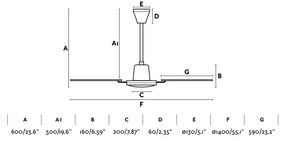 FARO MALVINAS 33111 55,1“ hnědá/červený mahagon/mahagon Reverzní stropní ventilátor