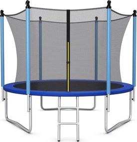 Costway Trampolína Ø 305 cm trampolína pro volný čas s ochrannou sítí černá +