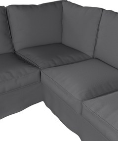 Potah na pohovku IKEA  Ektorp rohová barva šedá látka pletený vzor