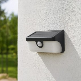 Exteriérové ​​solární nástěnné LED svítidlo Link, 1x LED 5w, černá, pohybový senzor