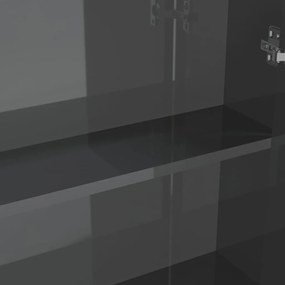 Koupelnová skříňka se zrcadlem 60 x 15 x 75 cm MDF zářivě šedá 331526