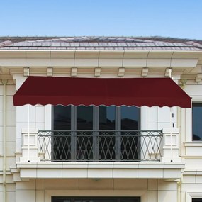 Costway Upínací markýza 350 cm široká Balkonová markýza bez vrtání, odolná proti