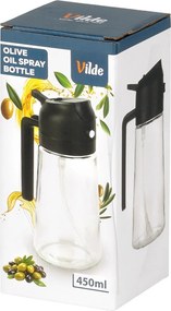 VILDE Skleněný rozprašovač a dávkovač na olej 2v1 450ml - čiré sklo