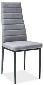 SIGNAL Jídelní židle - H-265, černé nohy, různé barvy na výběr Čalounění: šedá (tap.06)